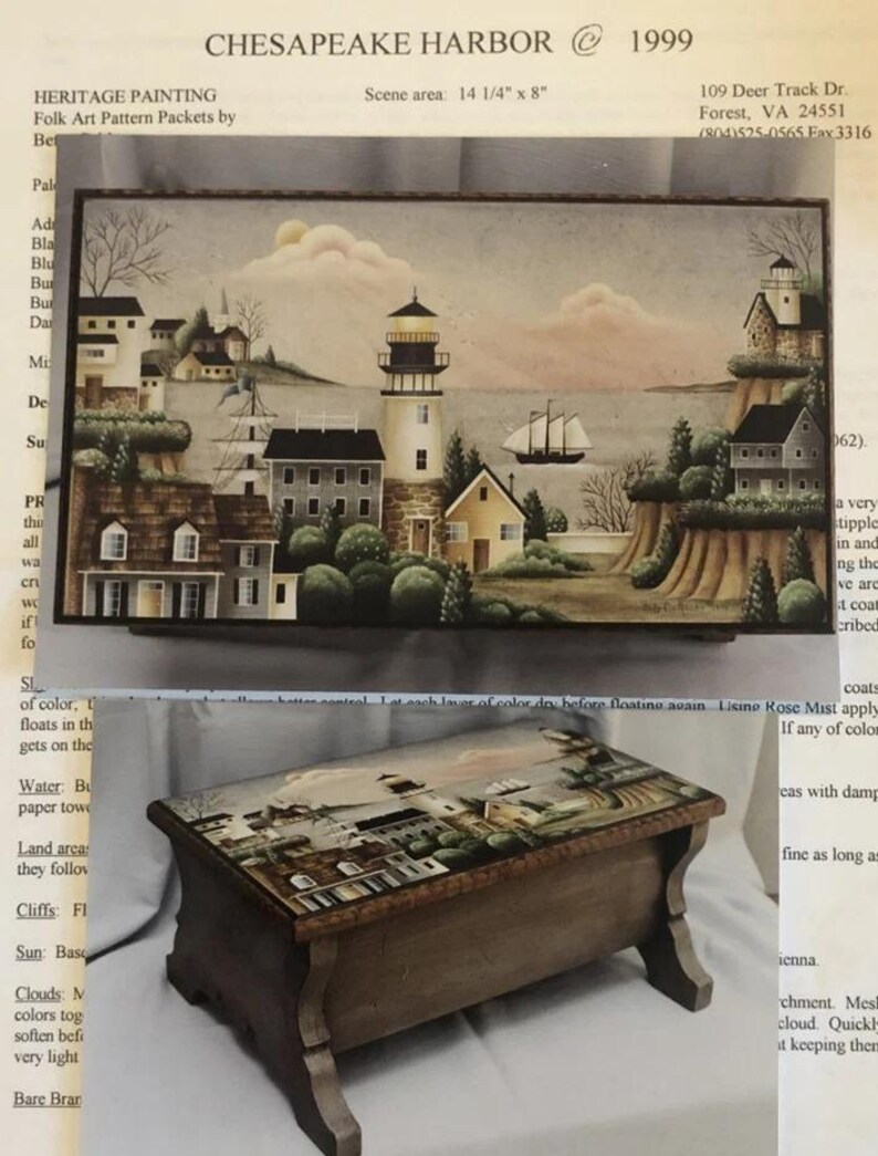 Tole Painting Pattern Packet: Chesapeake Harbor Betty Caithness 1999 - Etsy