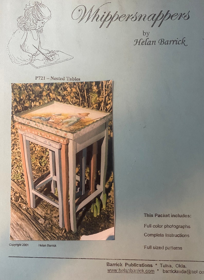 Decorative Tole Painting Pattern Packet: Nested Tables by Helan Barrick ...