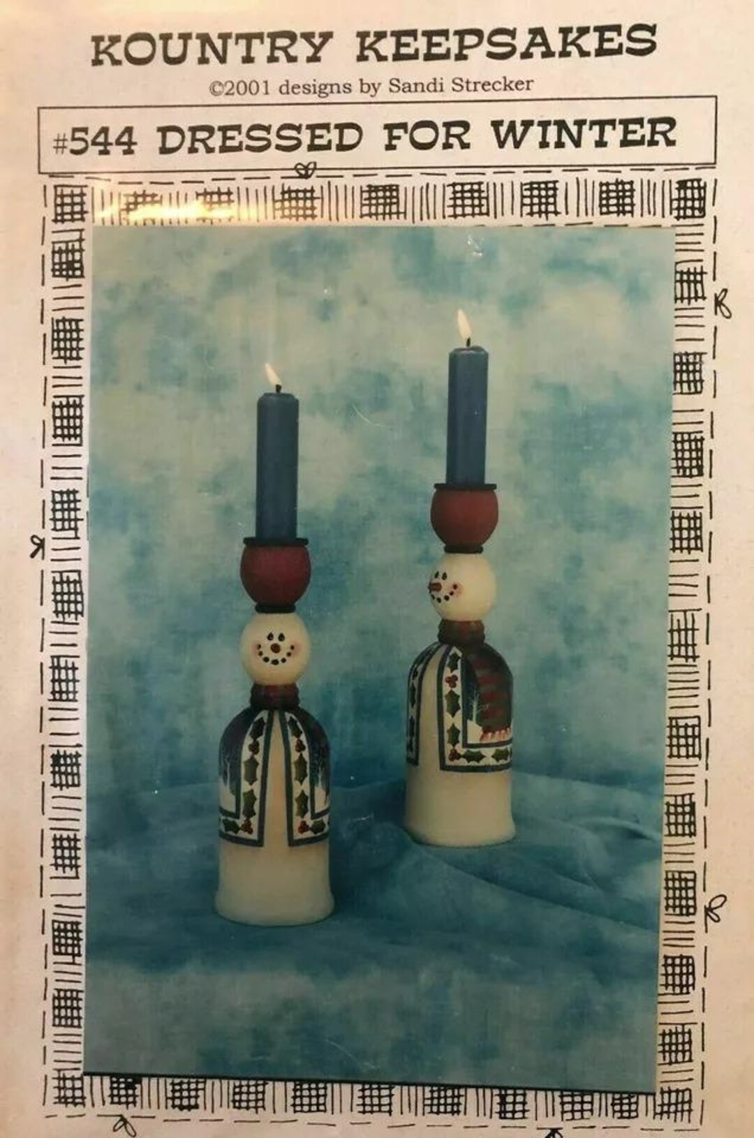 Tole Painting Pattern Packet: Dressed for Winter Candlesticks by Sandi ...