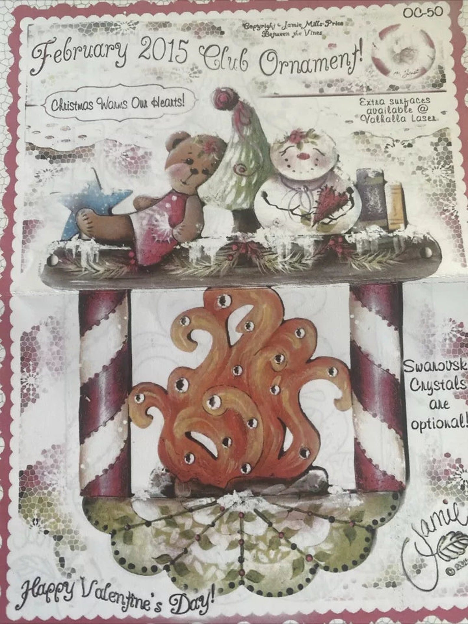 Decorative Tole Painting Pattern Packet: Christmas Warms Our Hearts by ...