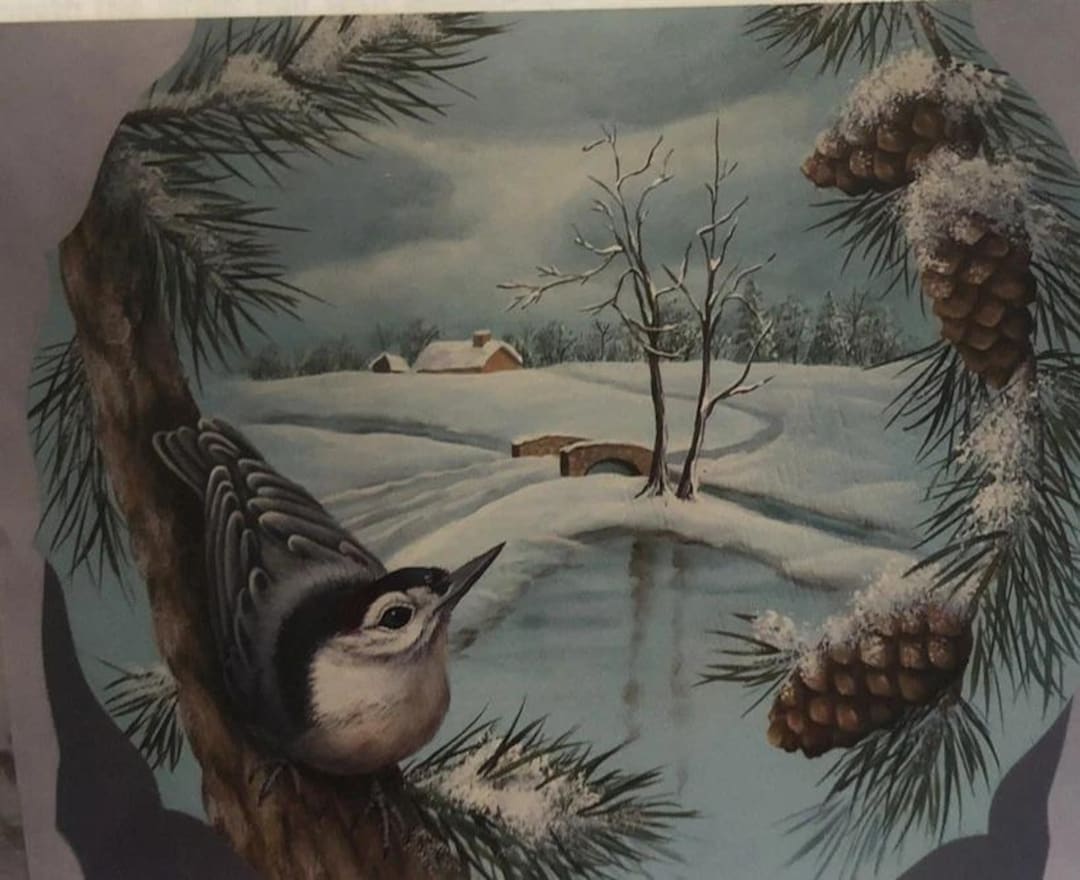 Tole Painting Pattern Packet: Nuthatch & Pinecones by Karen Hubbard ...