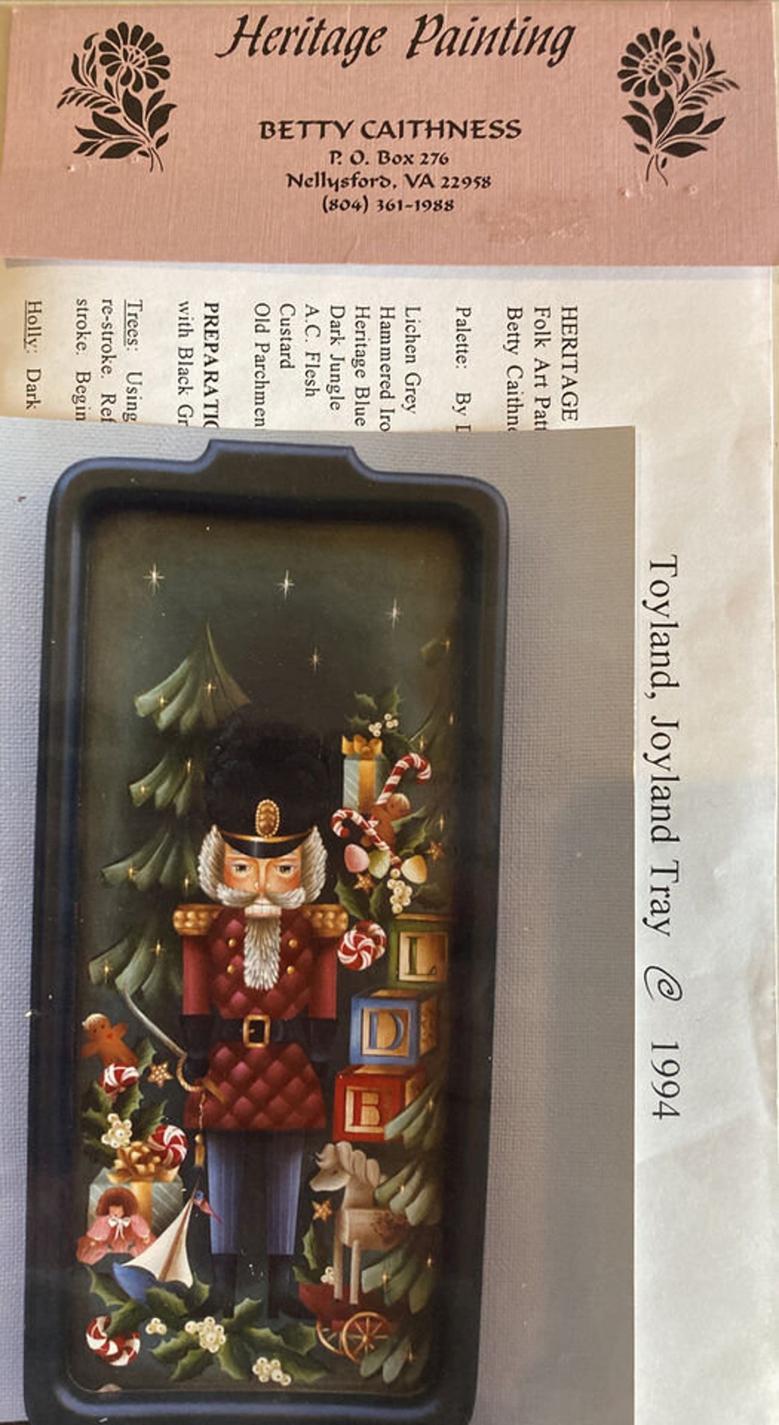 Decorative Tole Painting Pattern Packet: Toyland, Joyland by Betty ...