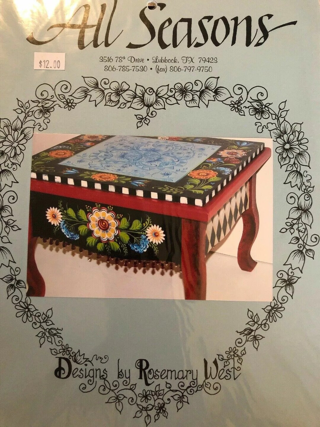 Deluxe Decorative Tole Painting Pattern Packet: Folk Art Stool by ...