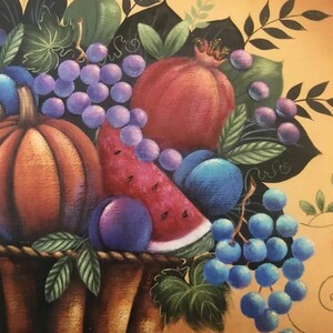 Decorative Tole Painting Pattern Packet: Fruit Basket on Accent Board ...