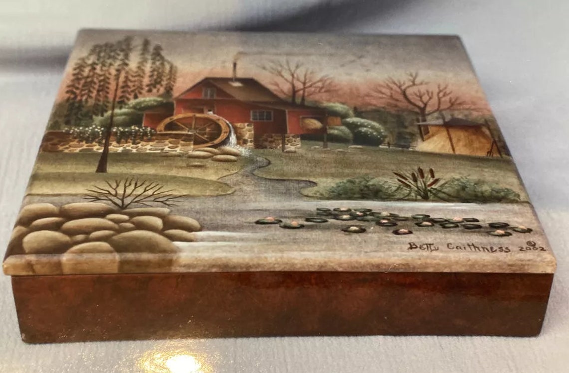 Vintage Tole Painting Pattern : Red Mill Creek by Betty Caithness - Etsy
