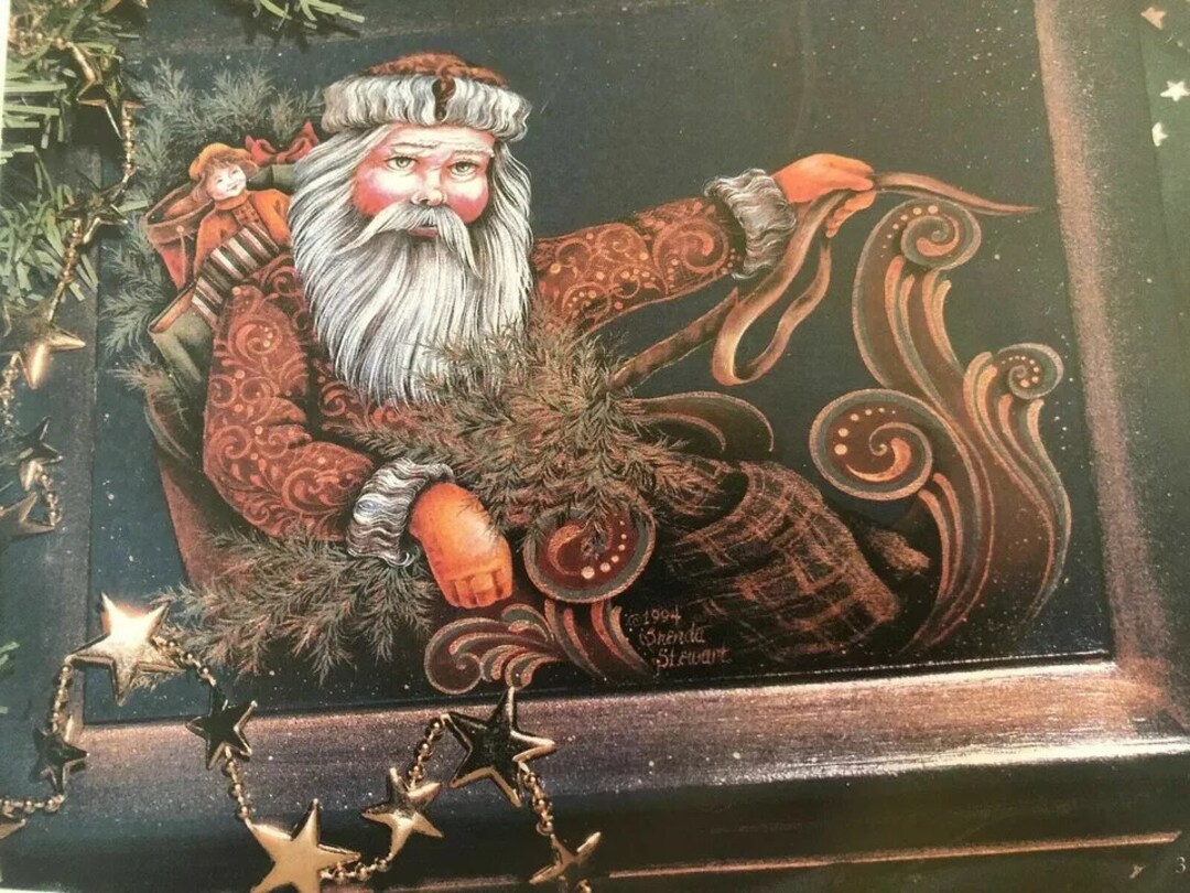 Vintage Tole Painting Pattern : Regal St. Nick by Brenda Stewart - Etsy