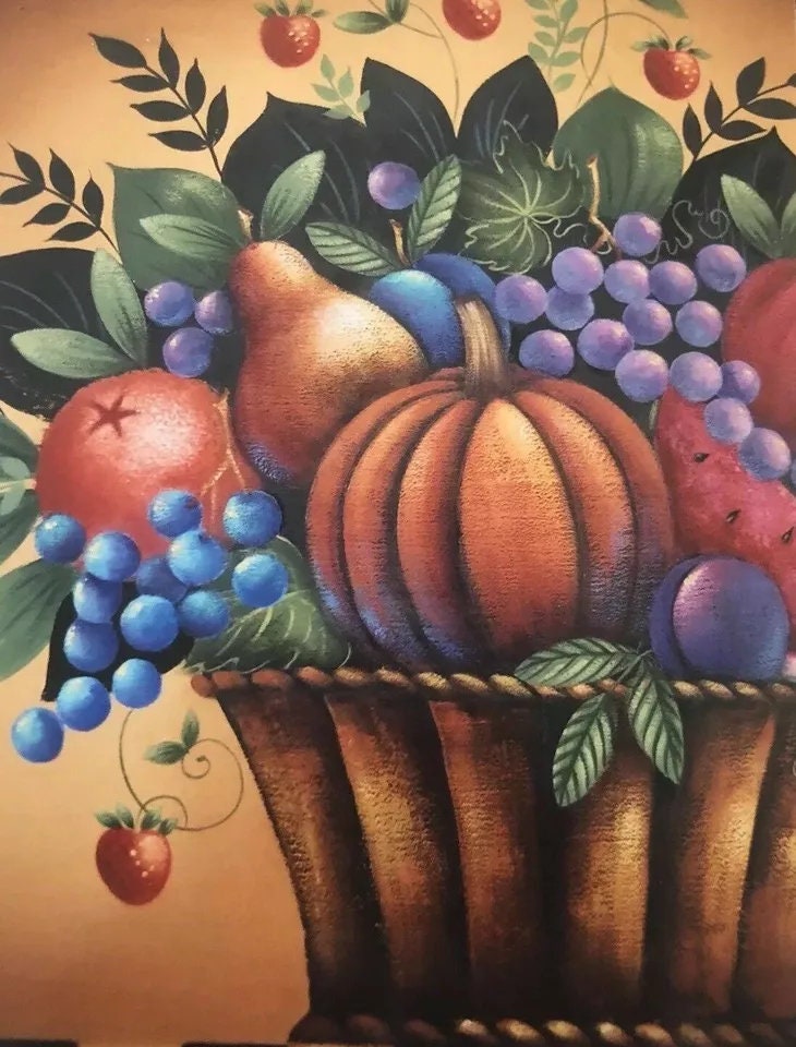 Decorative Tole Painting Pattern Packet: Fruit Basket on Accent Board ...