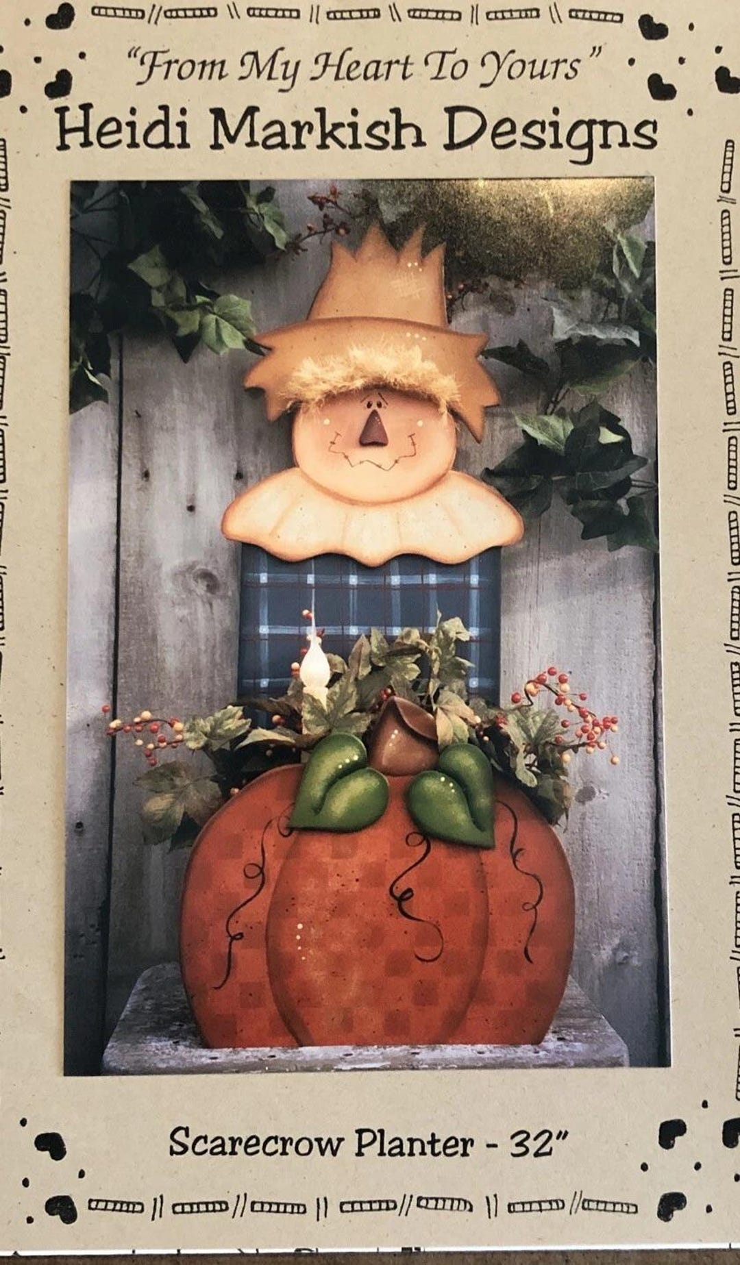 Tole Pattern Packet: Scarecrow Planter 32" by Heidi Markish - Etsy
