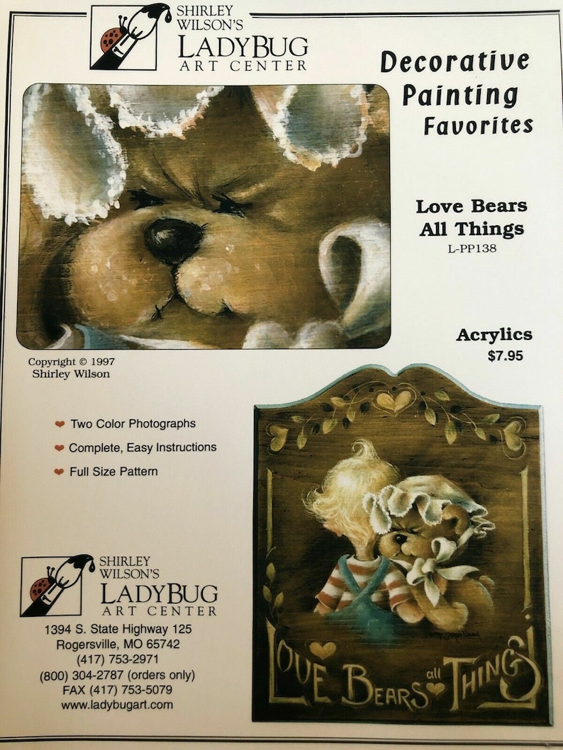 Decorative Tole Painting Pattern Packet: Love Bears All Things by ...