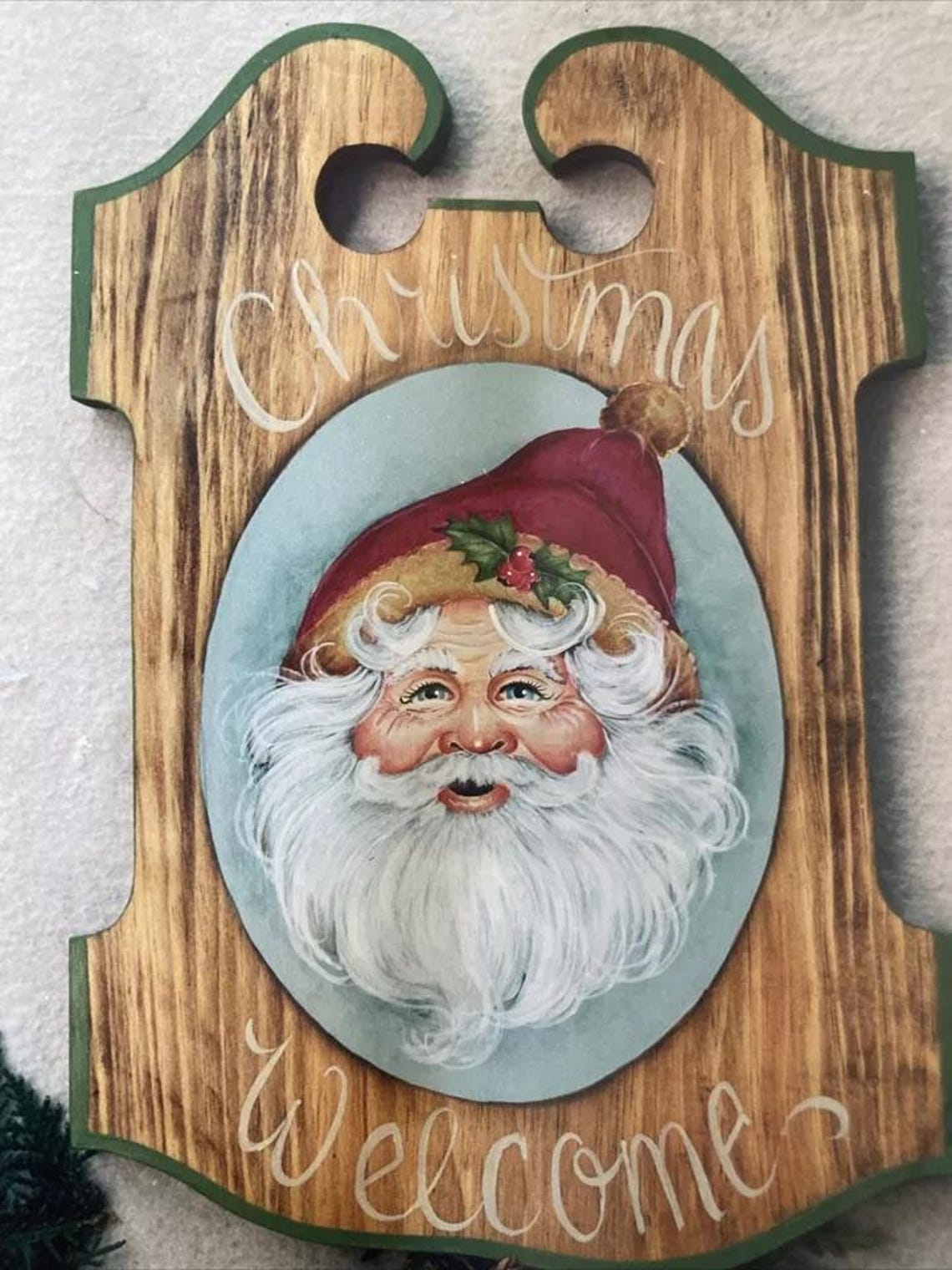 Vintage Decorating Tole Pattern : Detailed Santa Face by Jean Zawicki ...