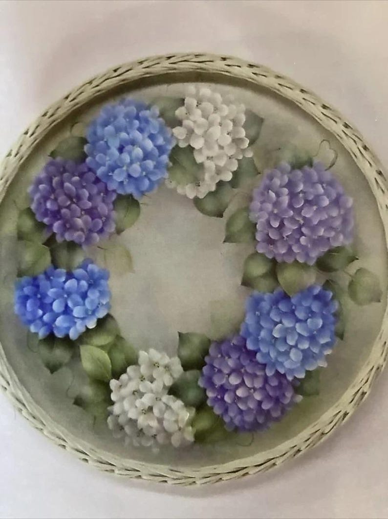 Deluxe Tole Pattern Packet: Hydrangea Basket Tray by Mary Wiseman - Etsy