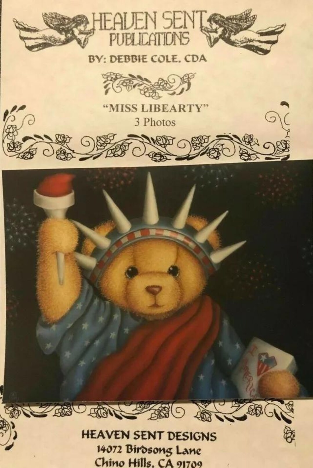 Vintage 1999 Decorative Tole Painting Pattern Packet: Miss Libearty by ...