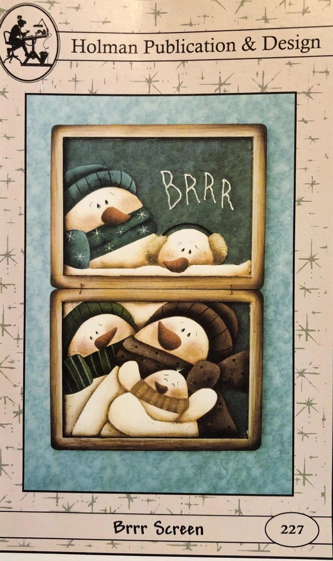 Vintage Tole Painting Pattern Packet : Brrr Screen by Sandy Holman - Etsy