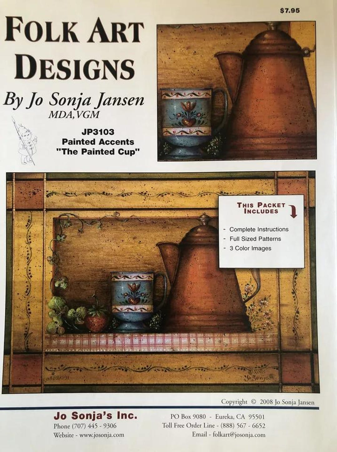 Vintage Tole Painting Pattern : Painted Accents - the Painted Cup by Jo ...