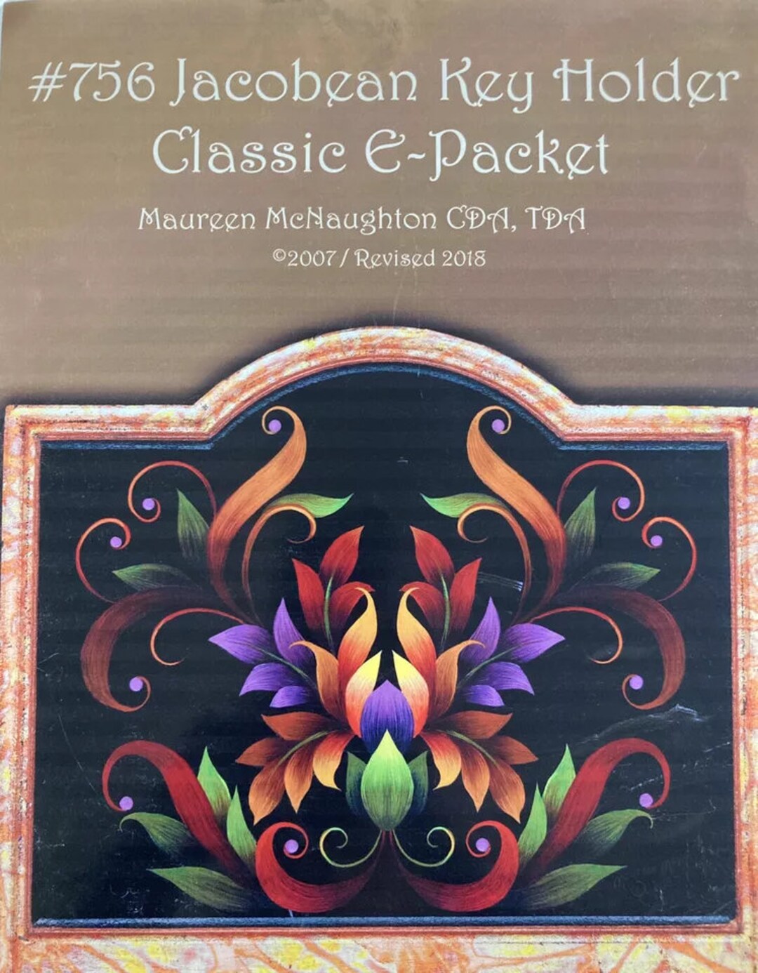 Tole Painting Pattern : Jacobean Key Holder by Maureen Mcnaughton - Etsy