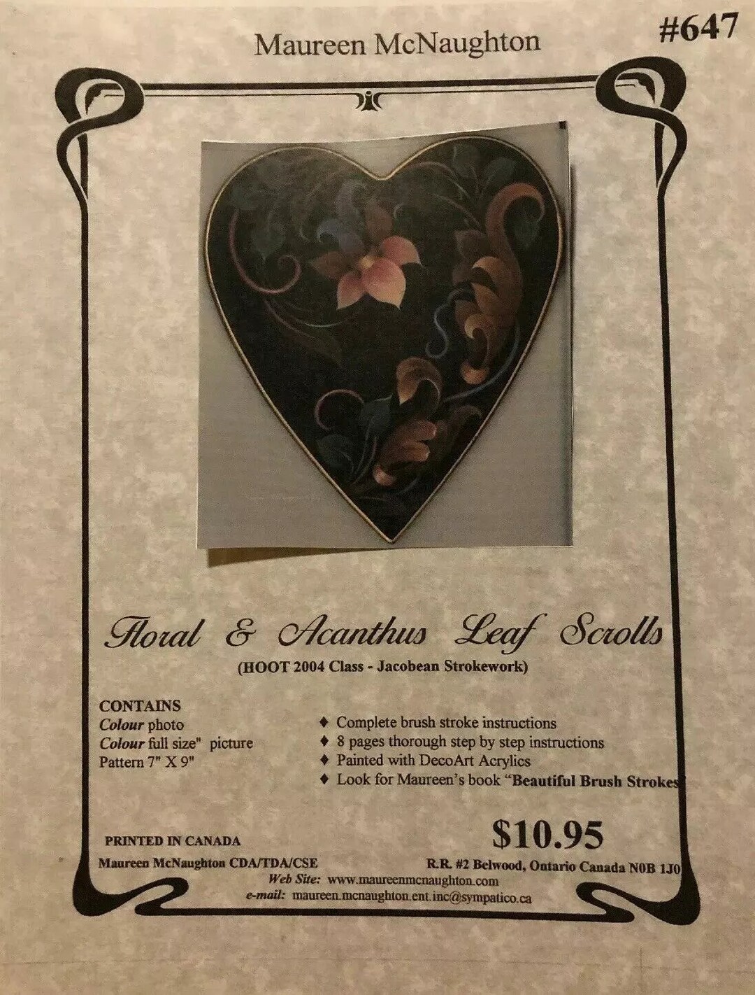 Decorative Tole Painting Pattern Packet: Floral & Acanthus Leaf Scrolls ...