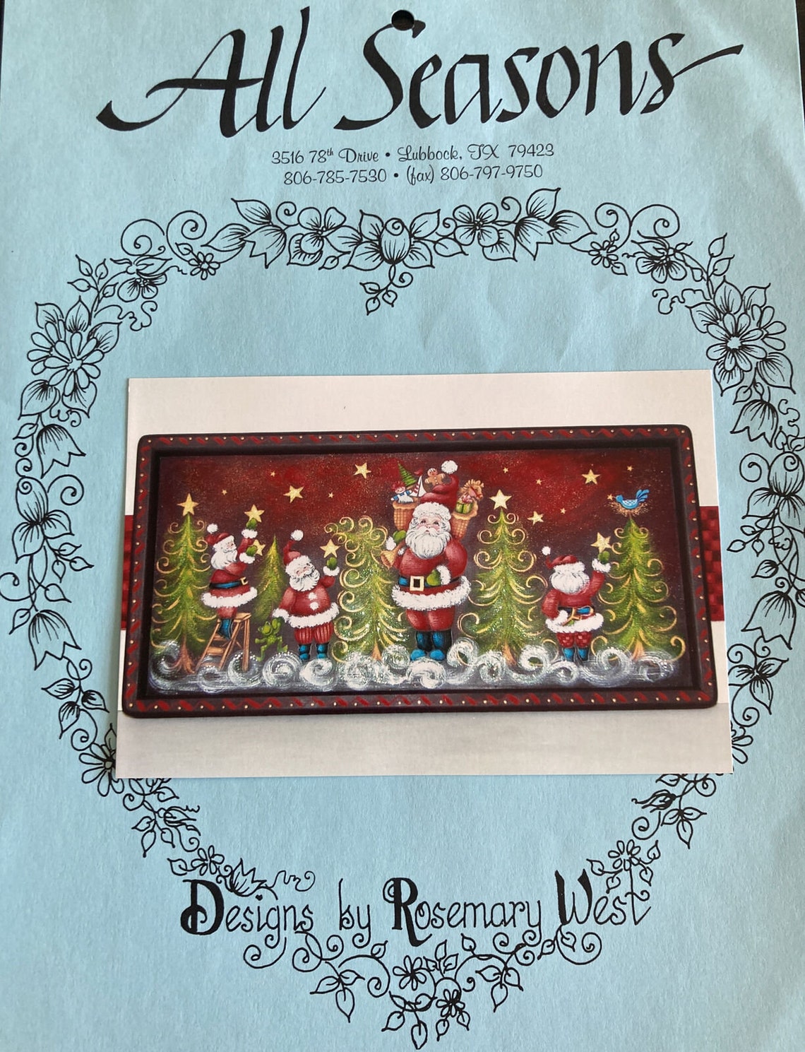 Tole Painting Pattern : Santa & Sons Decorating the Tree by Rosemary ...
