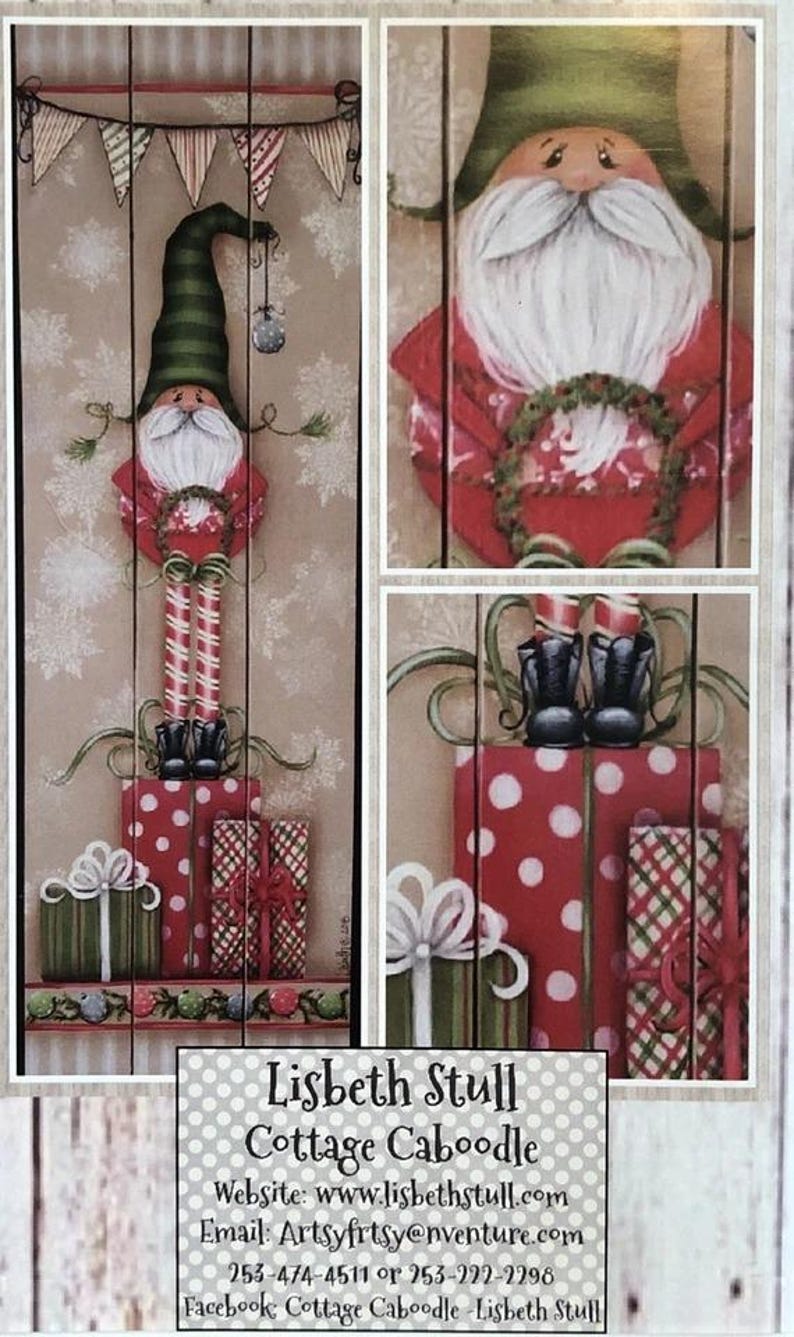 Vintage Tole Painting Pattern Packet : Holly Jolly Gnome by Lisbeth ...