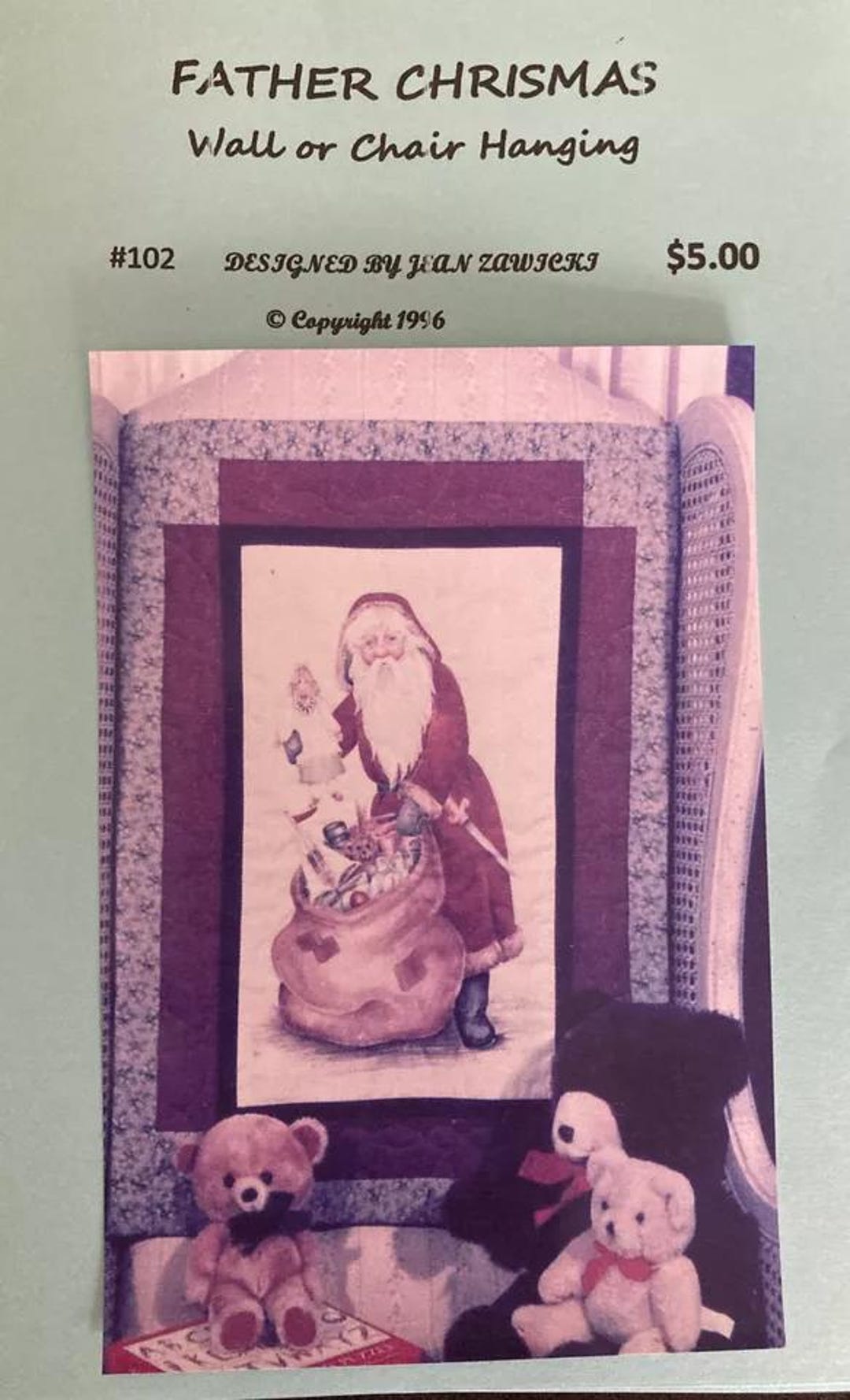 Vintage Decorating Tole Pattern Packet: Christmas Wall or Chair Hanging ...