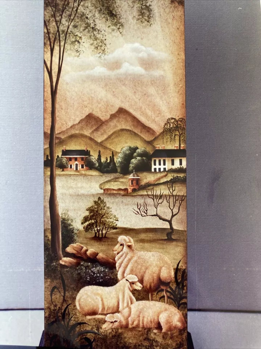 Vintage Tole Painting Pattern : Pastoral Scene by Betty Caithness - Etsy