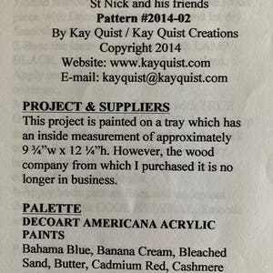 Tole Painting Pattern : Be Jolly, Be Golly Santa by Kay Quist - Etsy