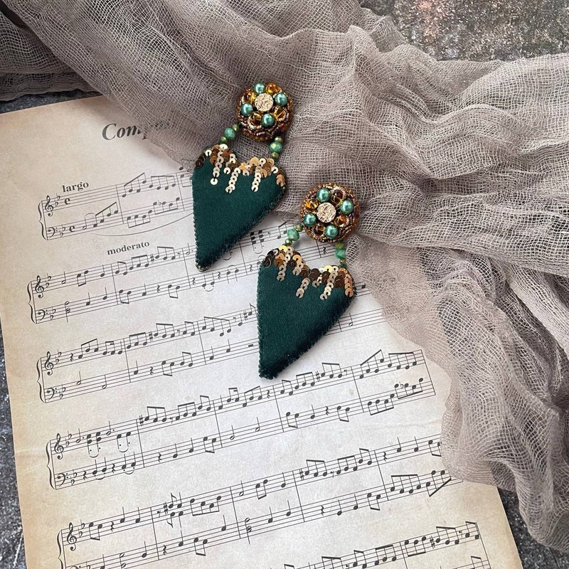 Beaded Velvet Fabric - Etsy