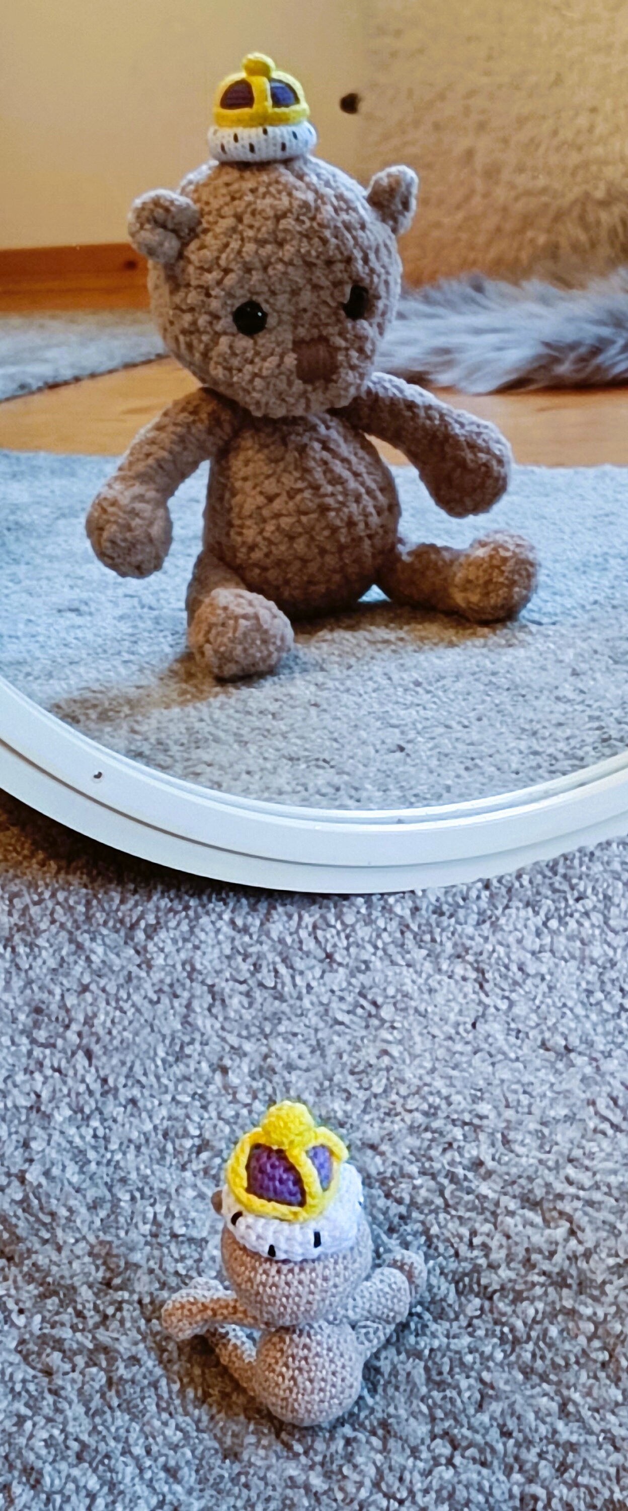 Crochet Pattern for a Cute Teddy Bear With a Crown. One Pattern for ...