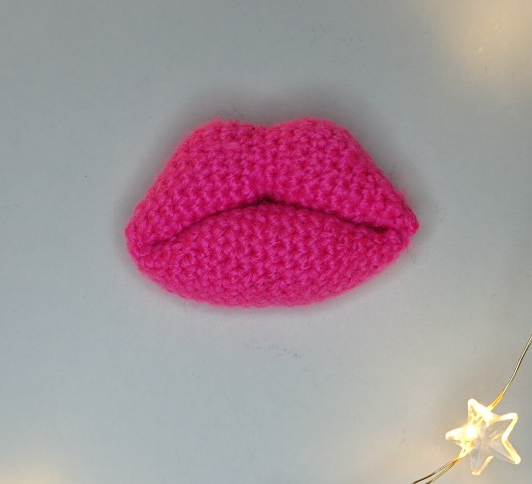 Happy Valentines Lips, Crochet Lips, Crochet Lips Pattern, No Sew ...