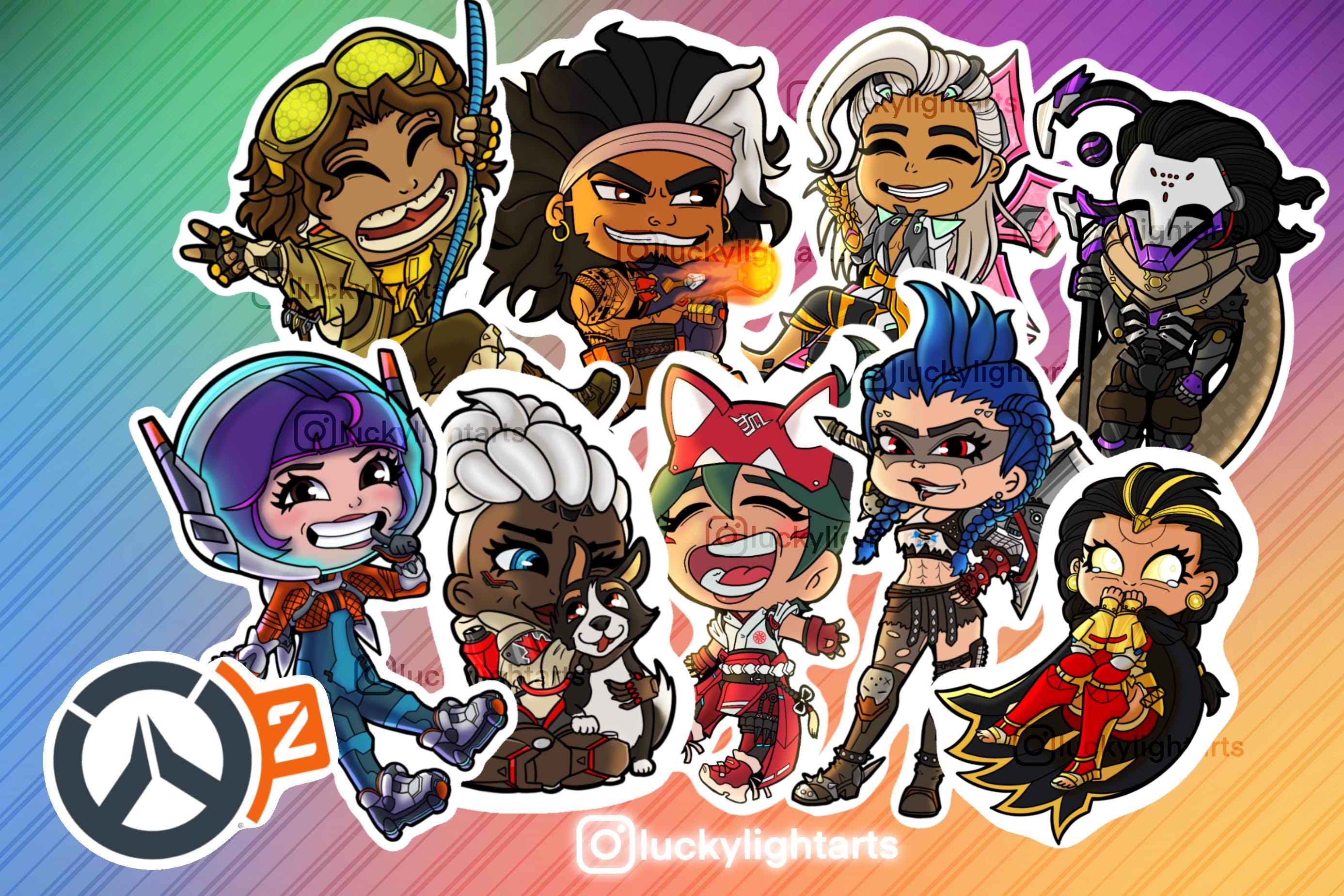 Overwatch 2 New Chibi Hero Stickers Bundle 9 Stickers NOW WITH JUNO - Etsy