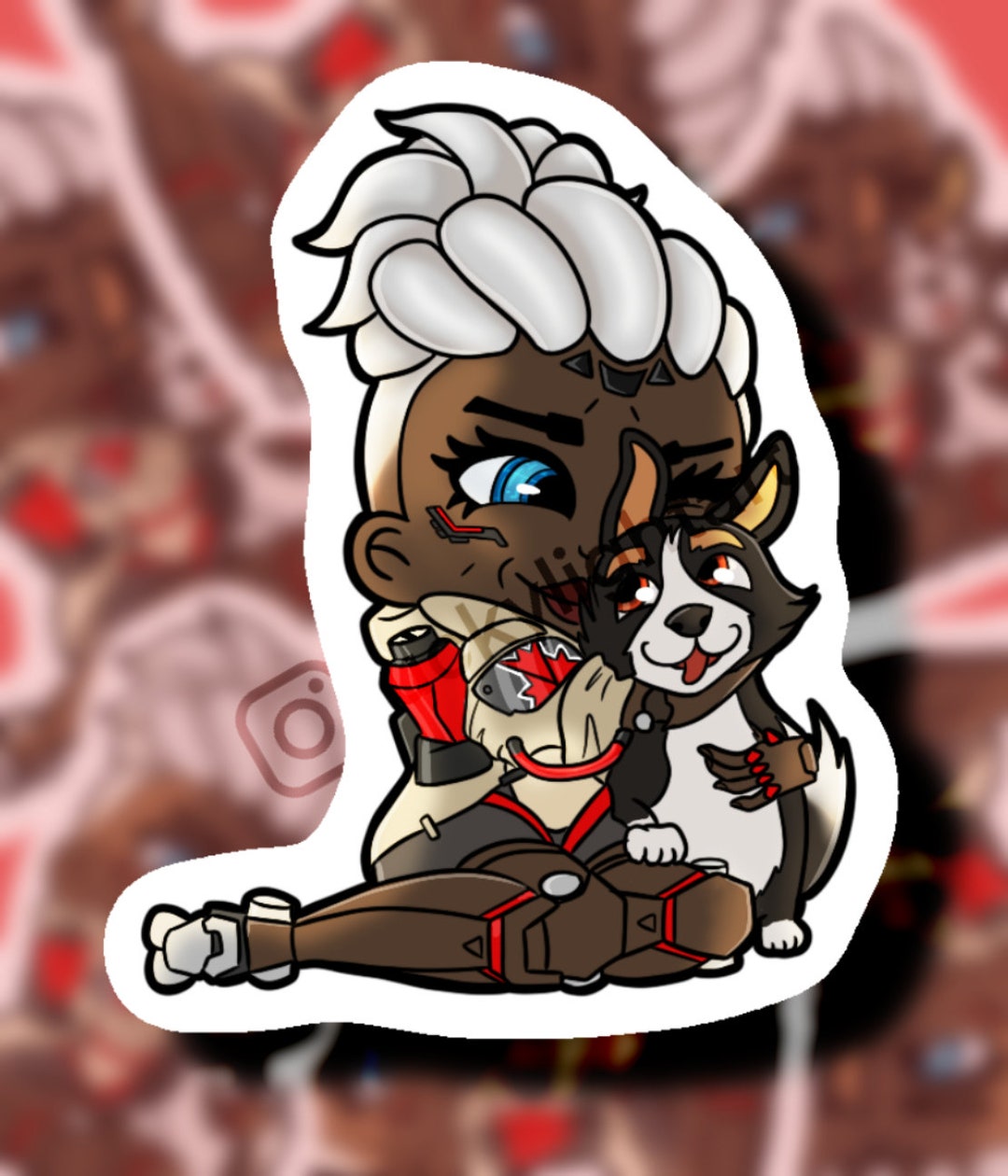 Overwatch 2 Chibi Sojourn and Murphy Sticker - Etsy UK