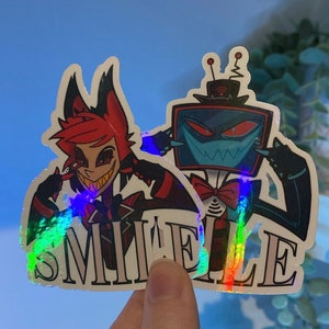 Hazbin Hotel Alastor and Vox SMILE Stickers (2 Stickers) - Etsy