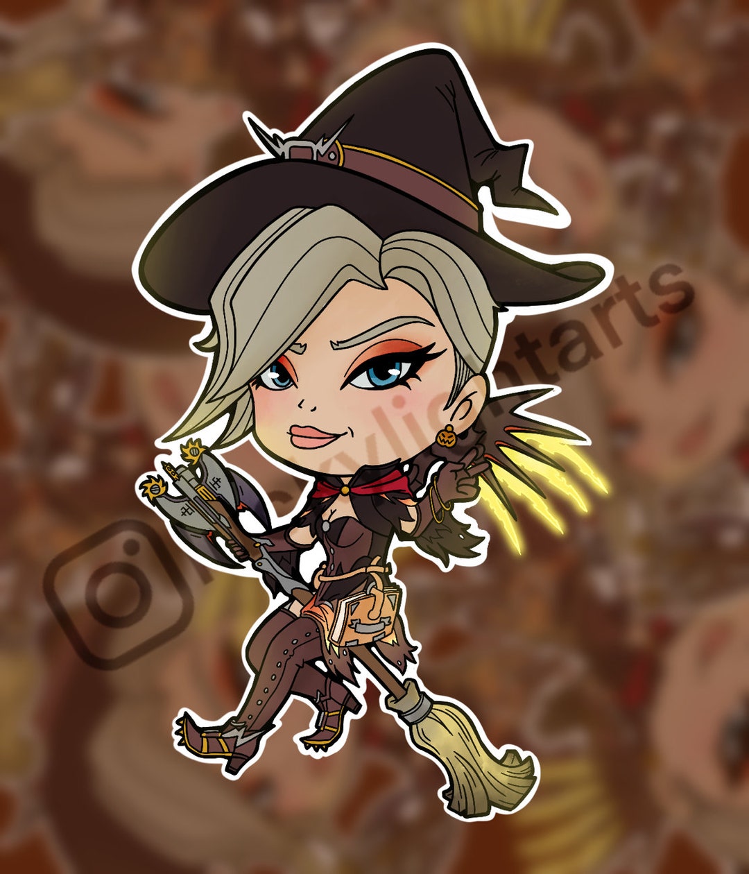 Overwatch 2 Chibi Witch Mercy Sticker - Etsy