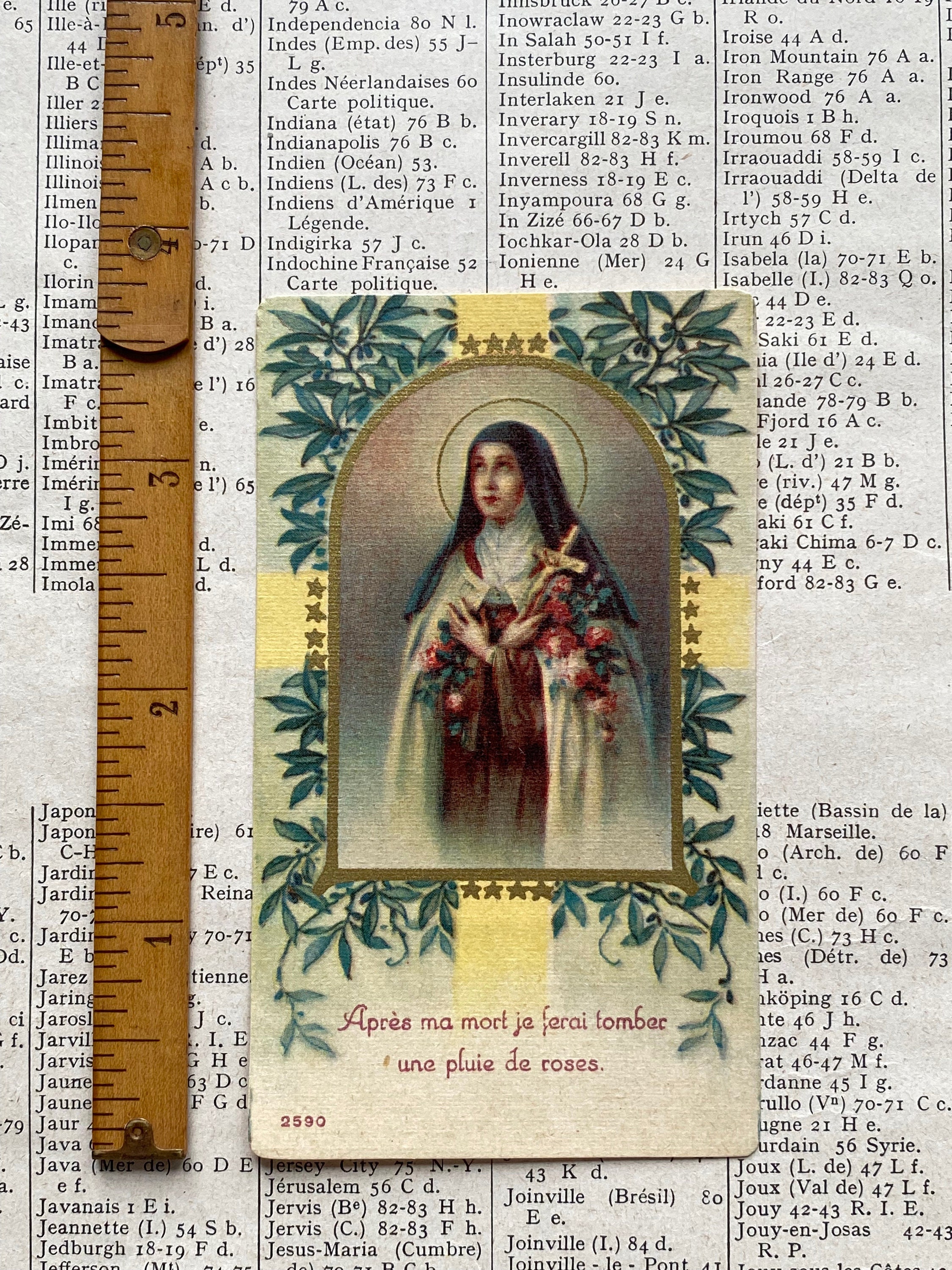 A Vintage French Prayer Card, St Therese - Etsy