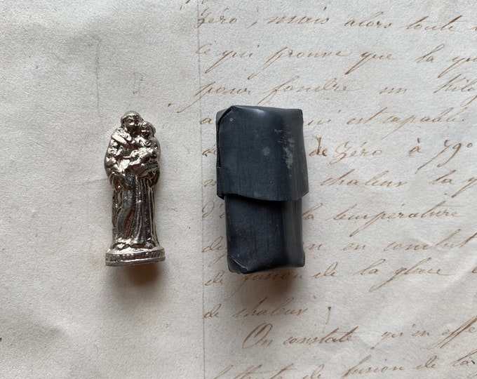 A Vintage French Pocket Saint, St Anthony and Child Jesus, Pocket ...
