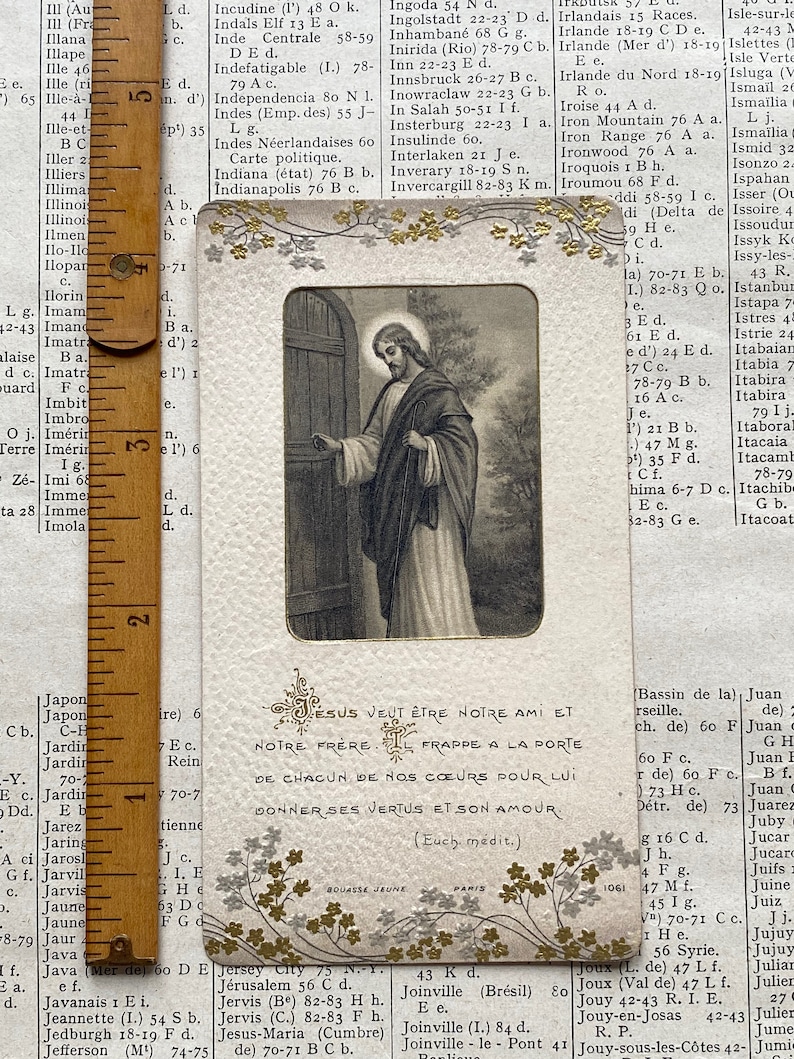 An Antique French First Communion Card, Communion Souvenir - Etsy