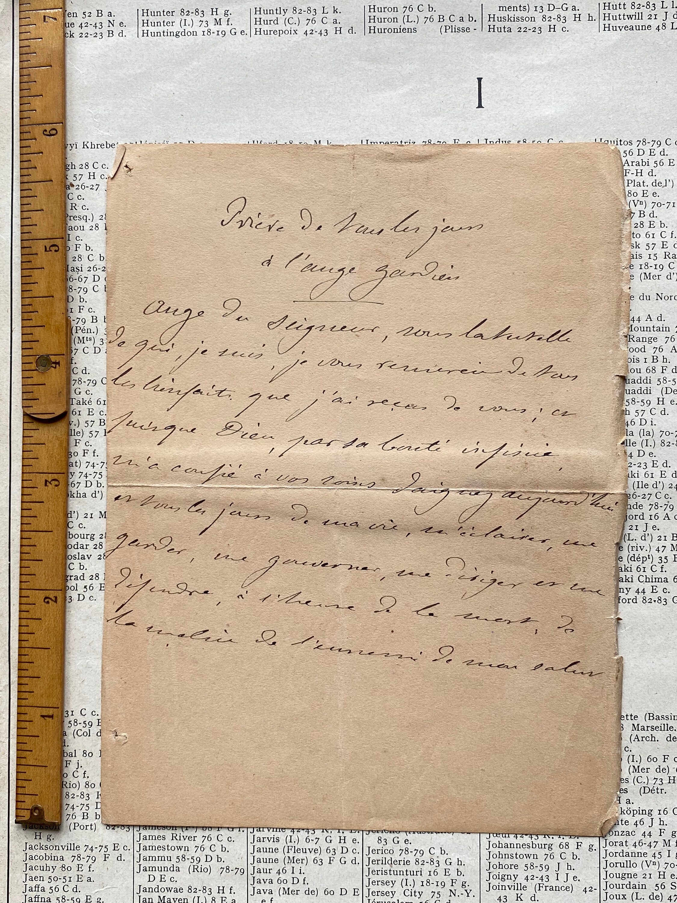 Antique Handwritten Prayer to the Guardian Angel - Etsy