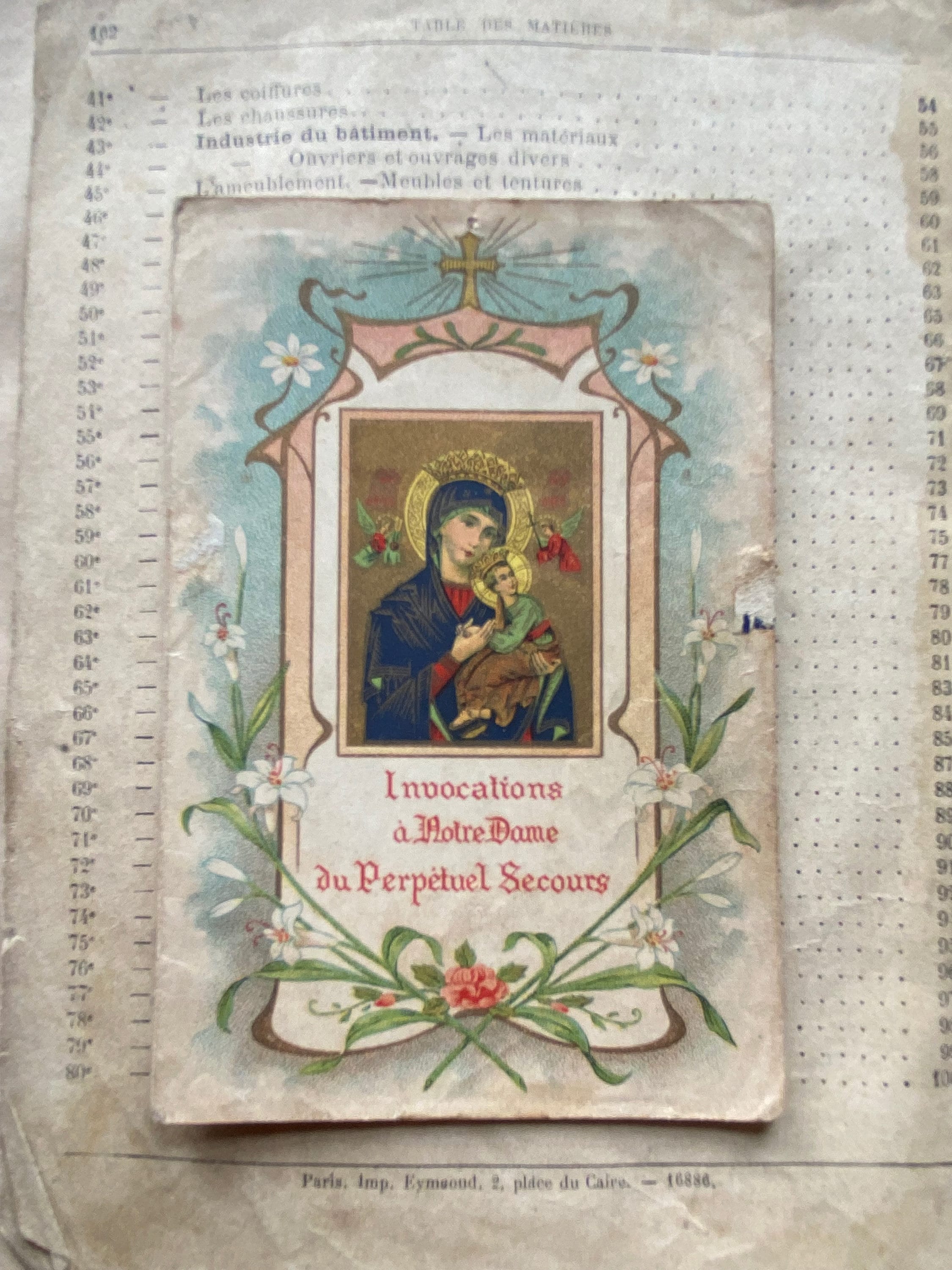 A Vintage French Prayer Card, Our Lady of Perpetual Help - Etsy
