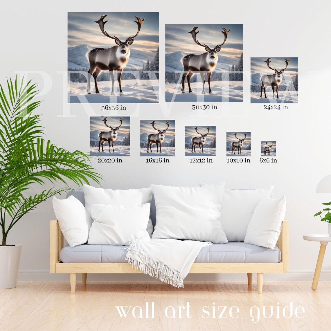 3 Editable Wall Art Size Guide Templates Art Size Guide Square Vertical ...