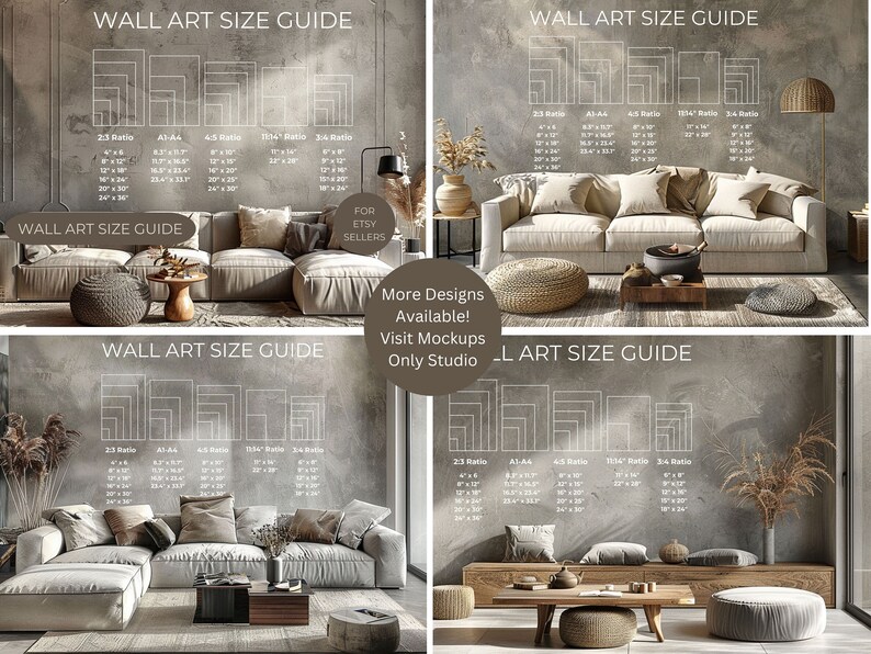 Wall Art Size Guide Vertical Print Size Guide Wall Art Ratio Guide ...