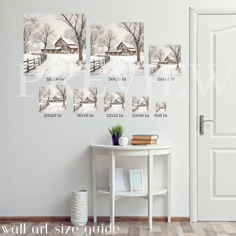 3 Editable Wall Art Size Guide Templates Art Size Guide Square Vertical ...