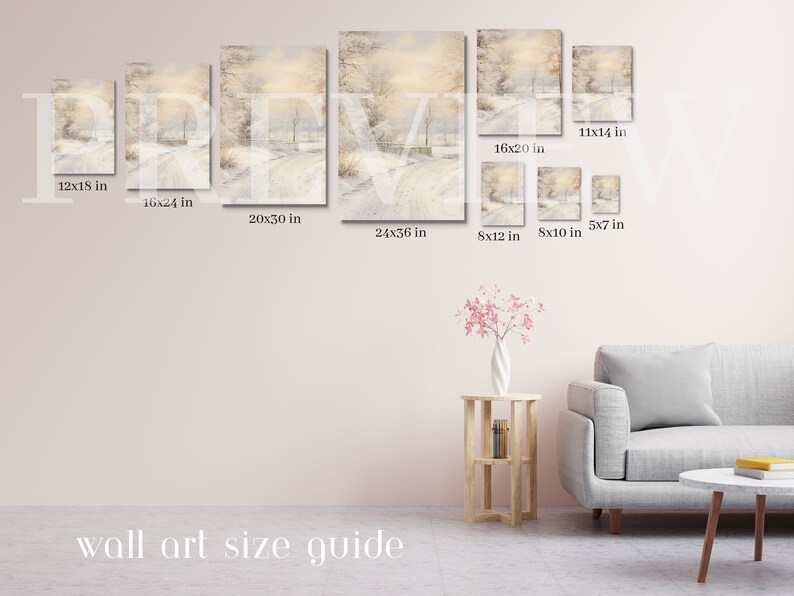 3 Editable Wall Art Size Guide Templates Art Size Guide Square Vertical ...