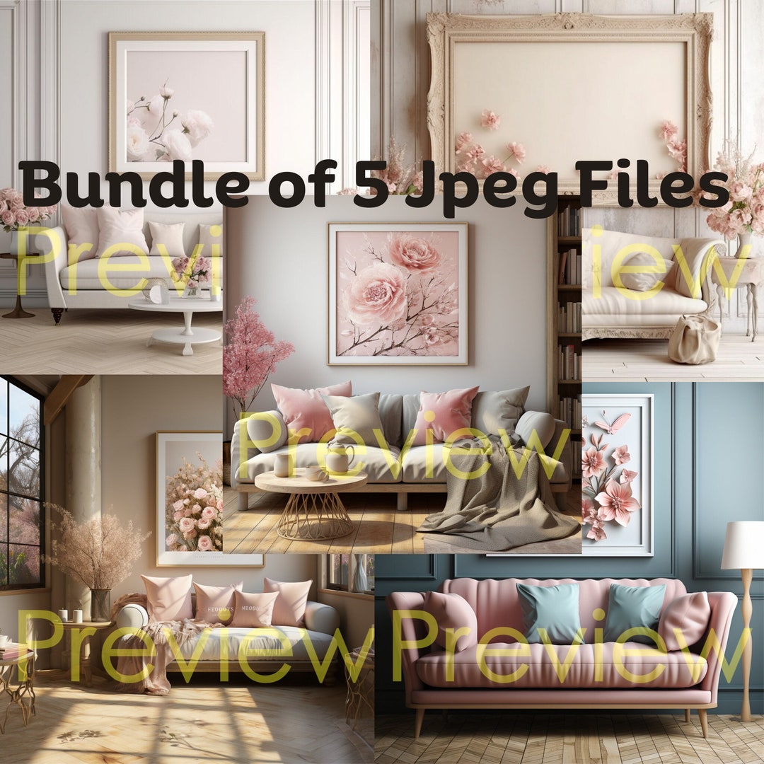 5 Frame Mockup Bundle Wall Art 5 Frame Bundle Photo Template Frame Wall ...