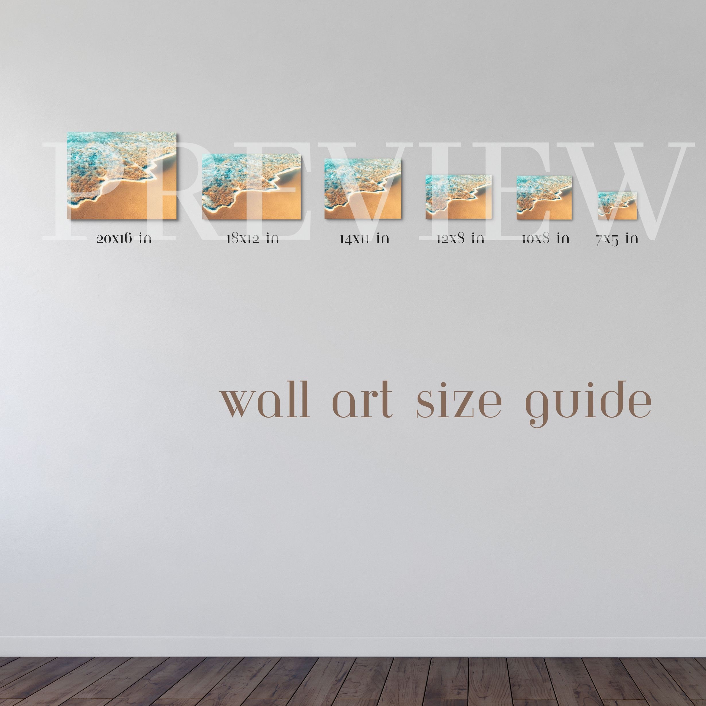 One Editable Wall Art Size Guide Template Art Size Guide Horizontal ...