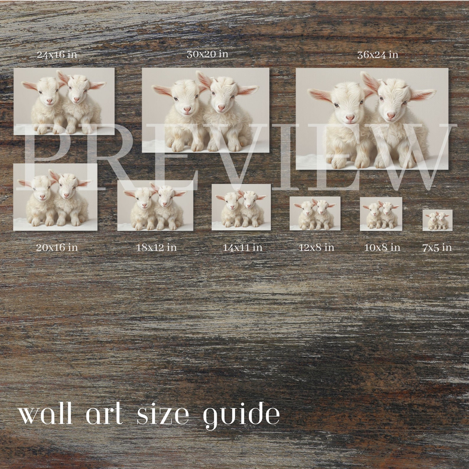 One Editable Wall Art Size Guide Template Art Size Guide Horizontal ...
