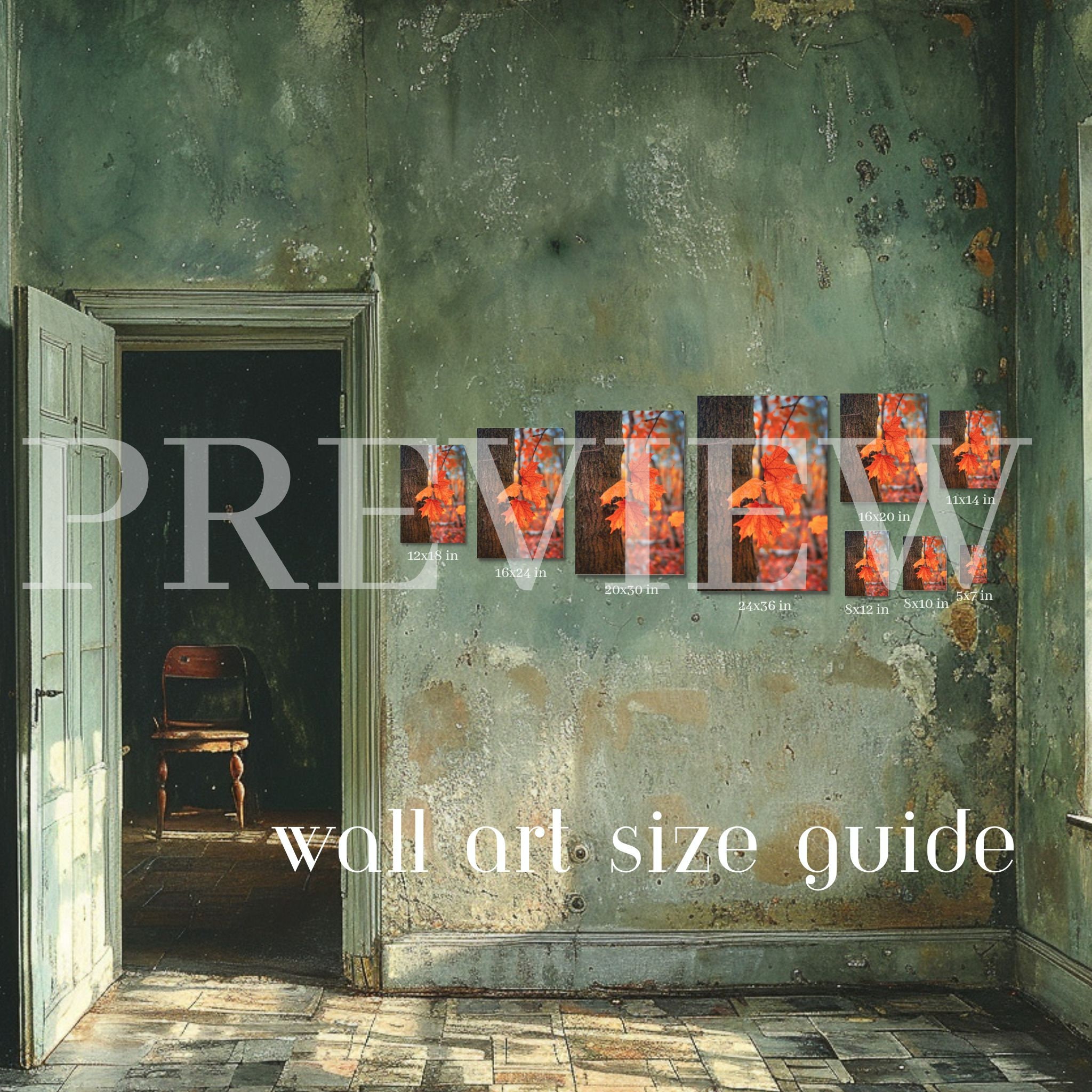 3 Editable Wall Art Size Guide Templates Art Size Guide Square Vertical ...