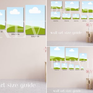 3 Editable Wall Art Size Guide Templates Art Size Guide Square Vertical ...