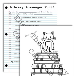 Library Scavenger Hunt Printable - Etsy