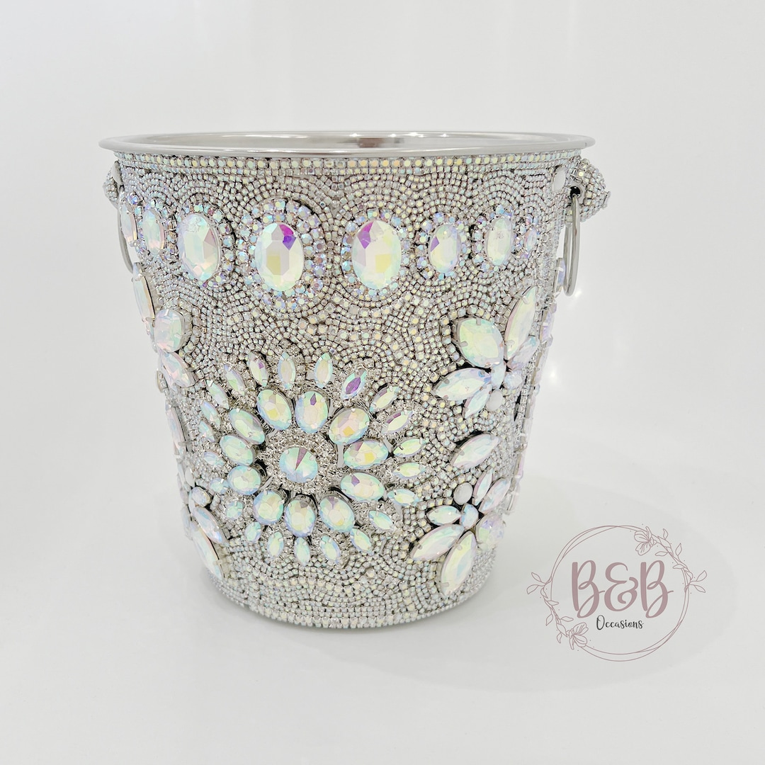 Crystal Rhinestone Diamond Luxury Bling Champagne Bucket AB Crystals - Etsy