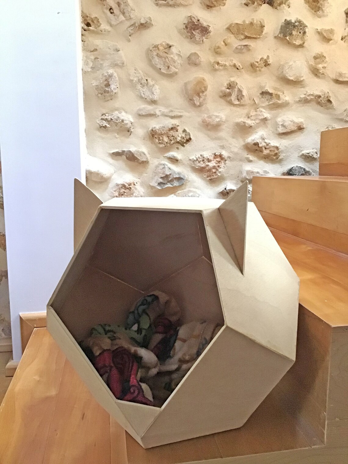 Minou Dodecahedron Cat House | Modern Wooden Pet House Bed ...