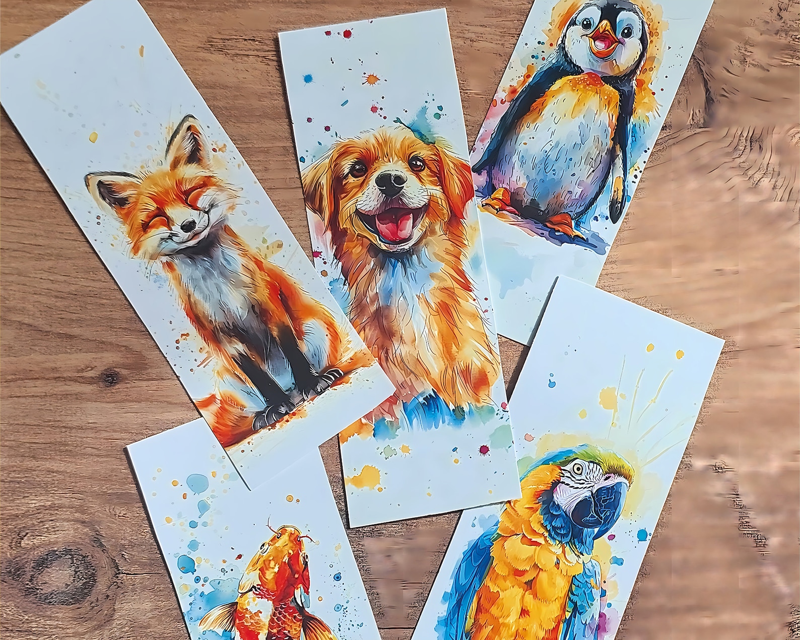 Watercolor Animal Bookmarks, Cute PNG Set (digital Download) - Etsy